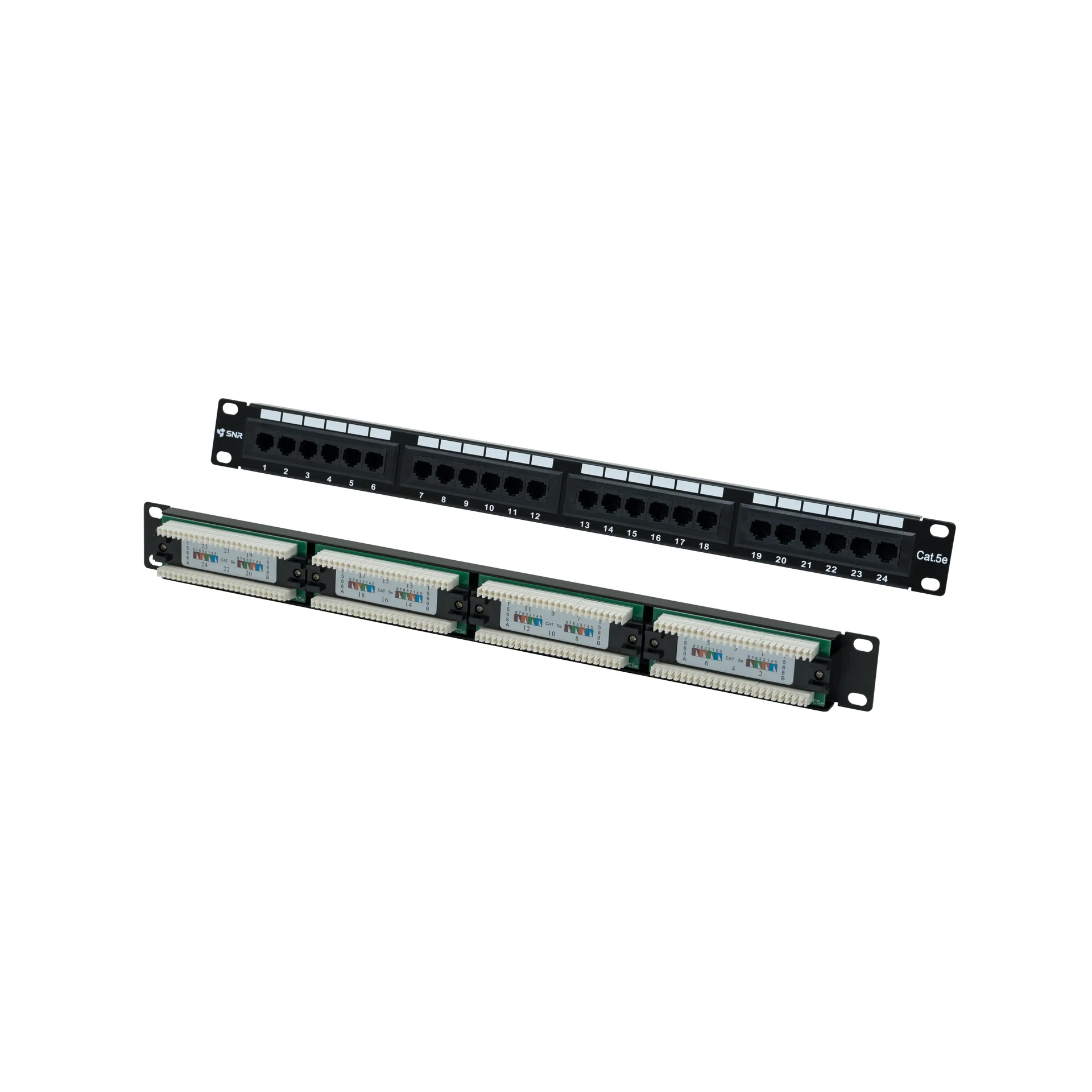 Коммутационная панель SNR, 19" неэкранированная, 1U, 24 порта, cat.5e ...