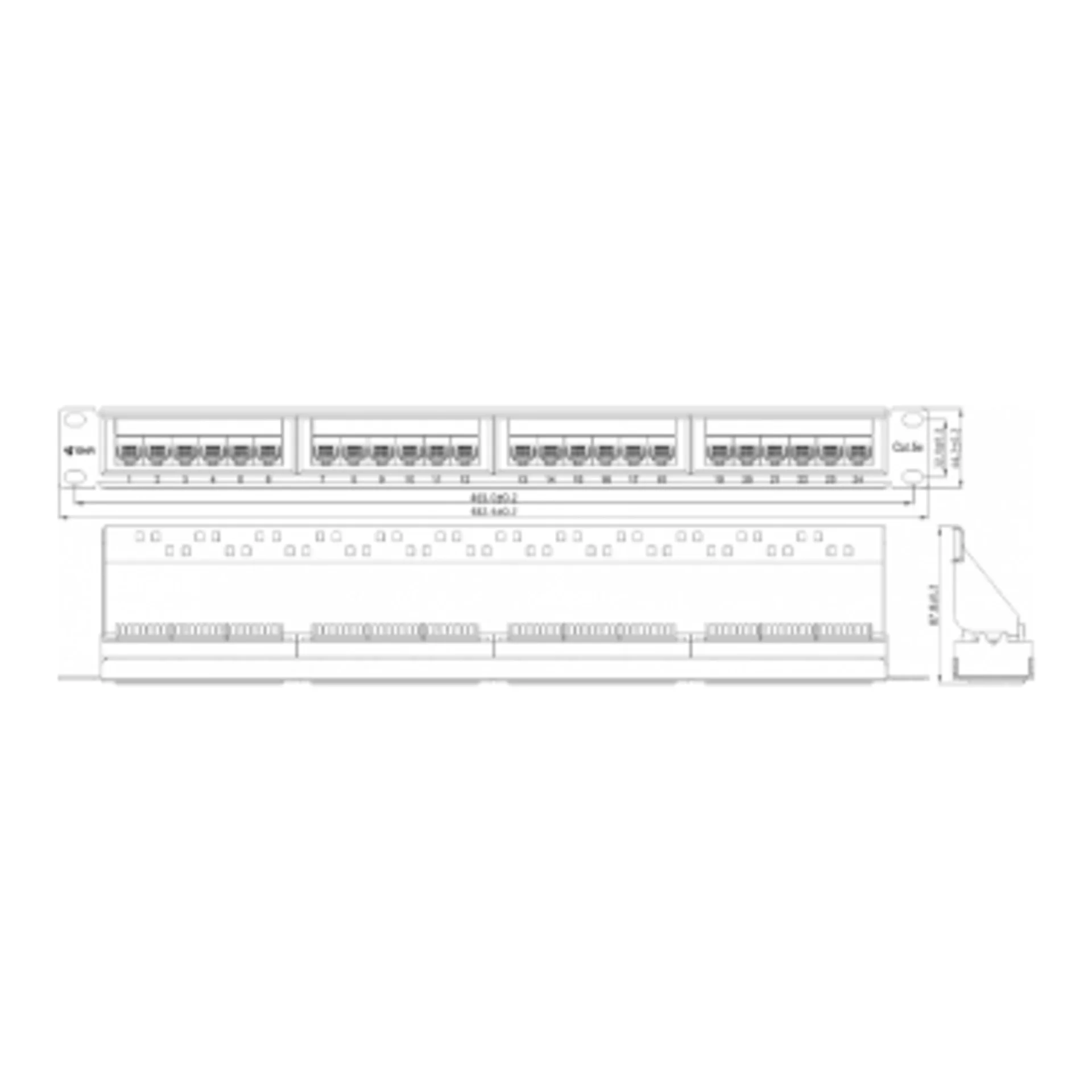 Коммутационная панель SNR, 19" неэкранированная, 1U, 24 порта, cat.5e ...