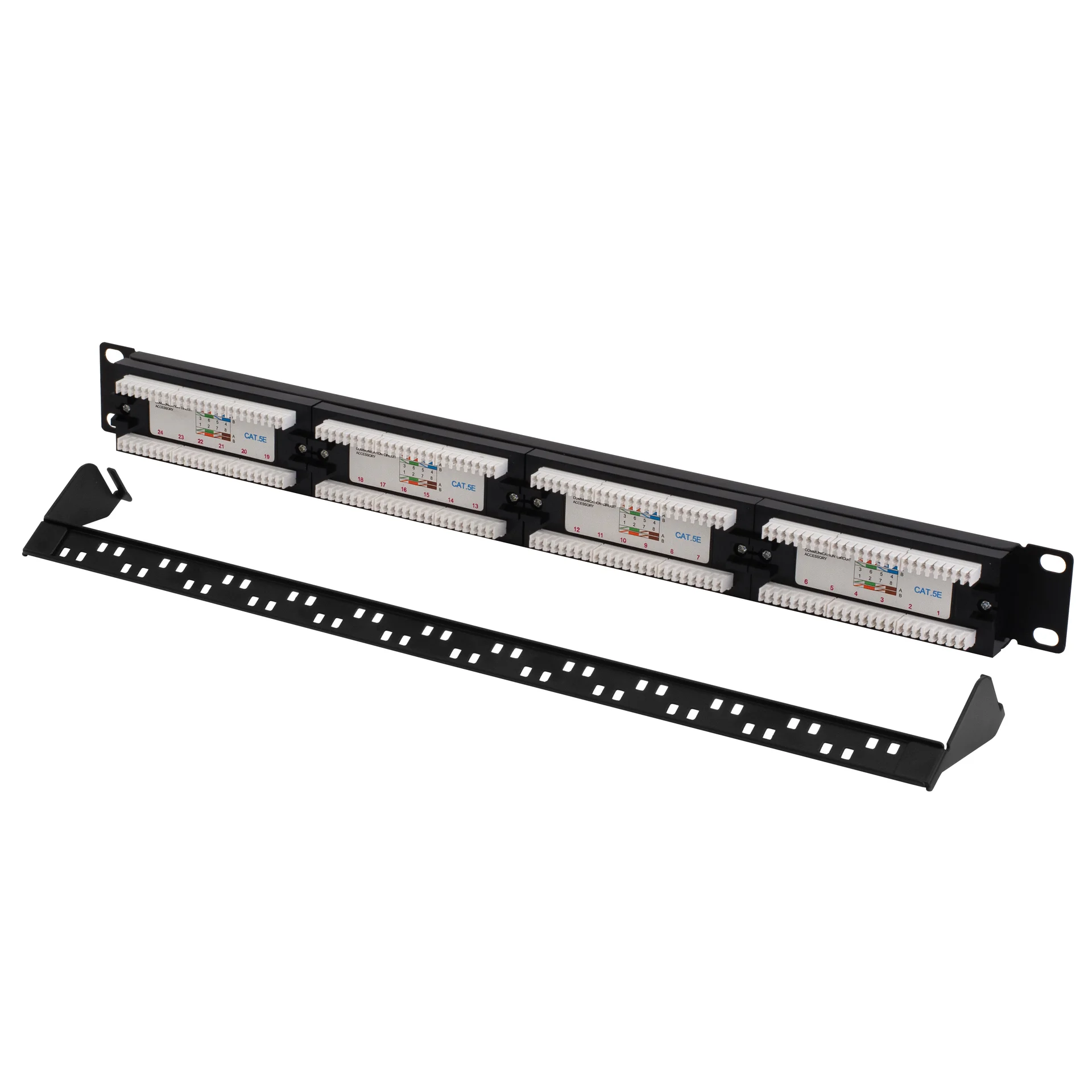 Коммутационная панель SNR, 19" неэкранированная, 1U, 24 порта, cat.5e ...
