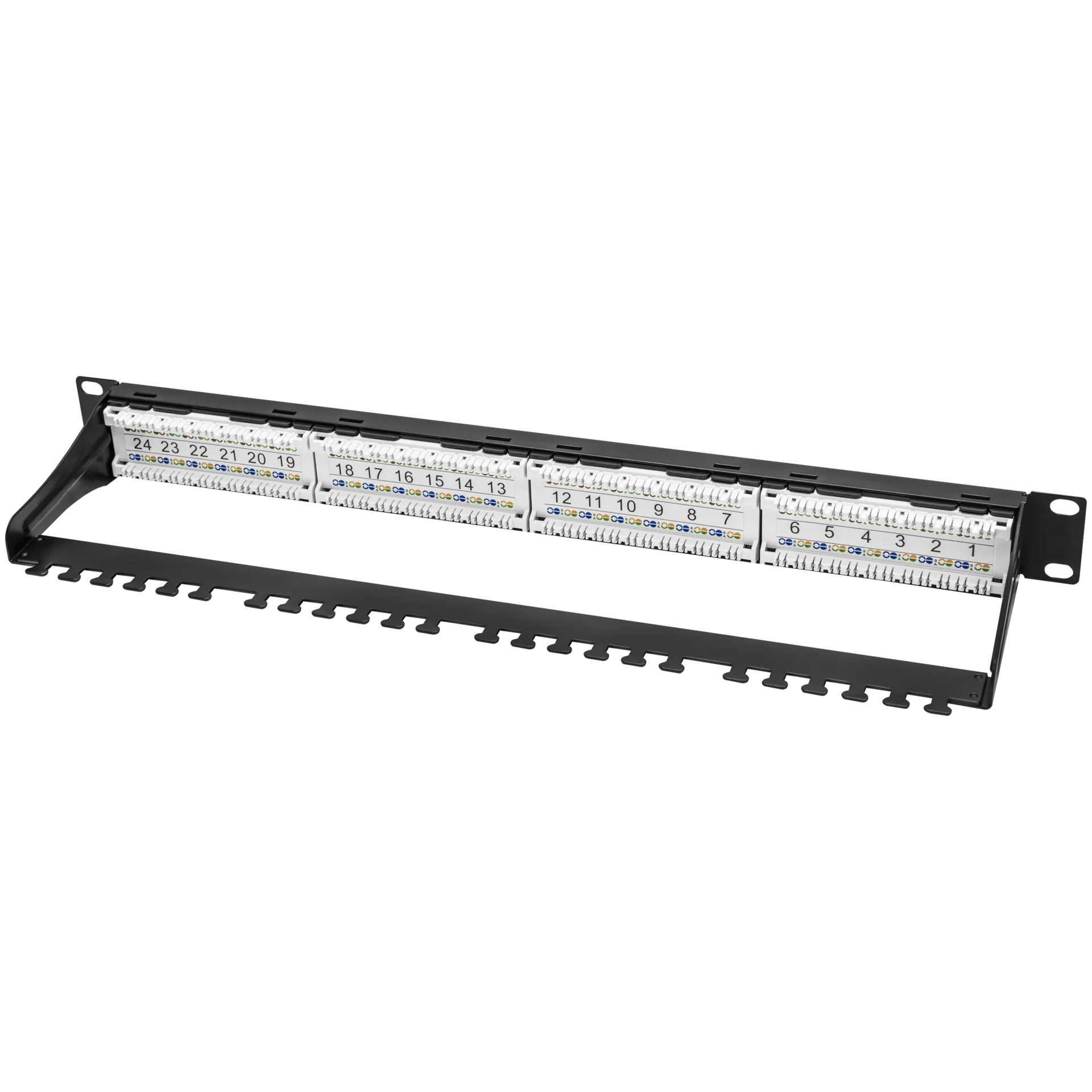 Коммутационная панель SNR, 19" неэкранированная, 1U, 24 порта, cat.6 ...